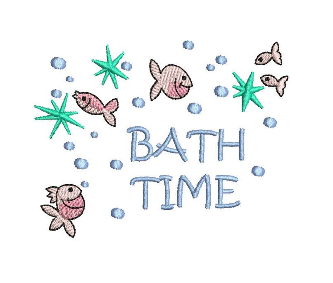 Bath Time - Machine Embroidery Design - Etsy