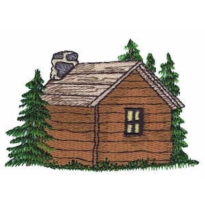 Cabin - Machine Embroidery Design - Etsy