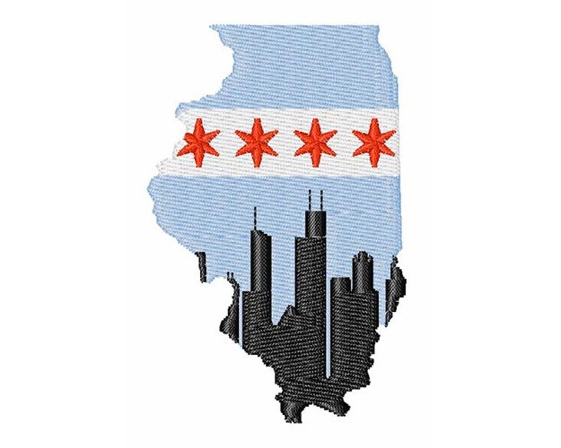 Chicago Illinois - Machine Embroidery Design - Etsy