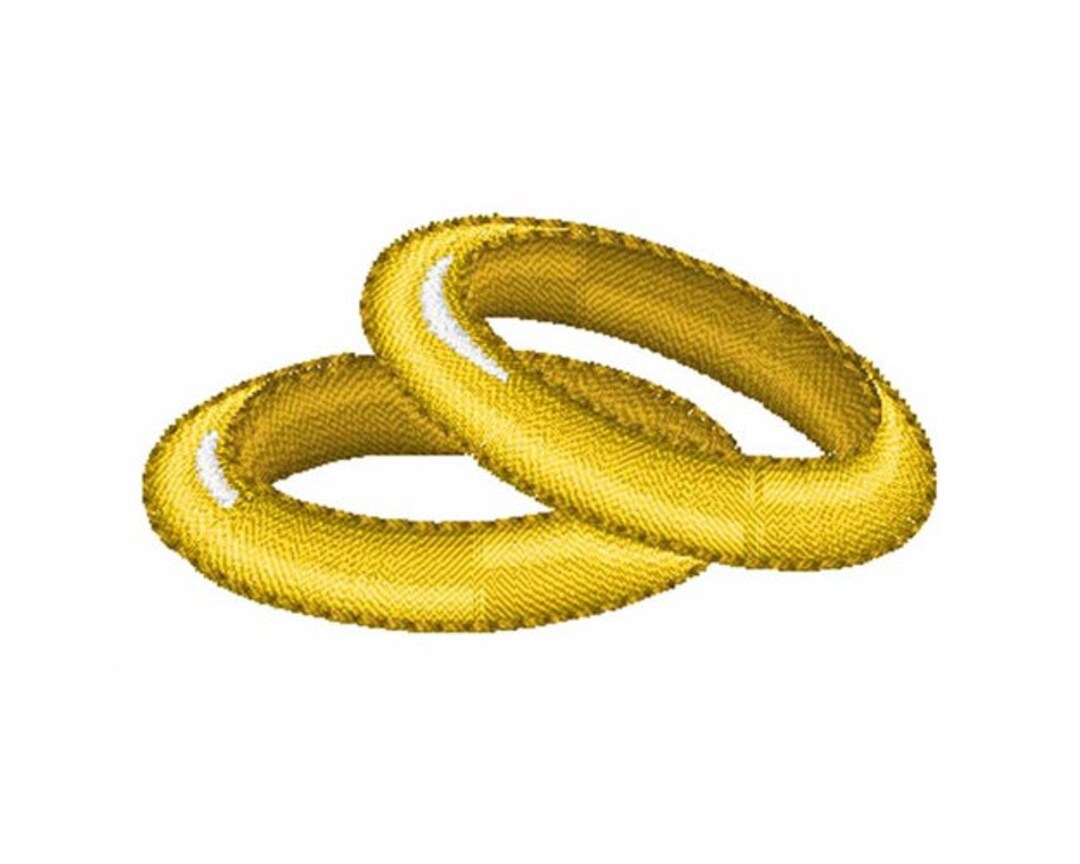 Wedding Rings Machine Embroidery Design - Etsy