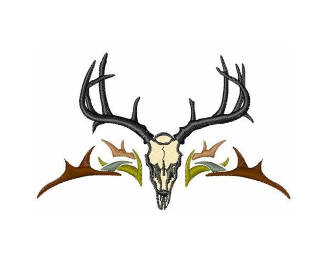 Tribal Deer Skull - Machine Embroidery Design - Etsy
