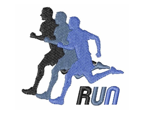 Run Machine Embroidery Design - Etsy