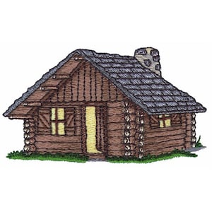 Log Cabin - Machine Embroidery Design - Etsy