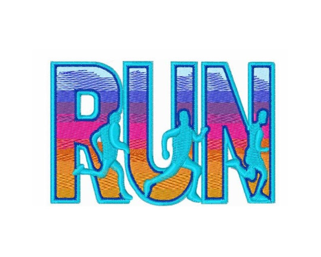 Run - Machine Embroidery Design - Etsy