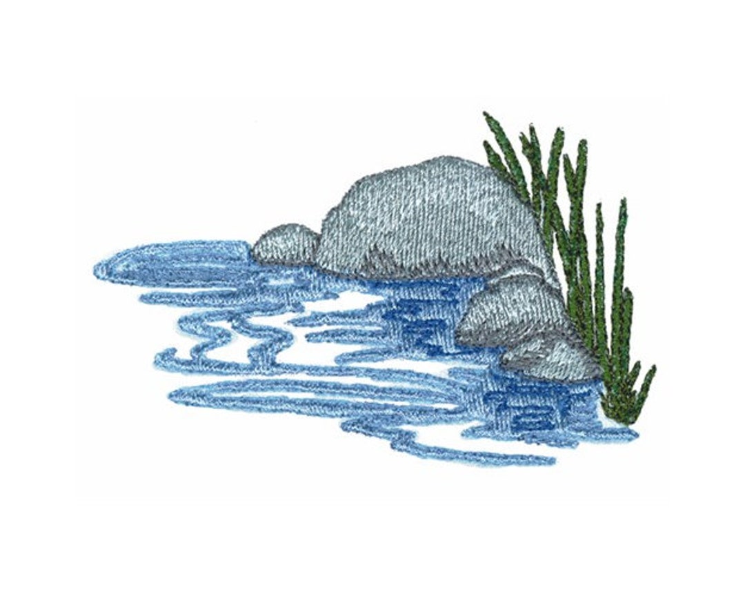 Shore Scene - Machine Embroidery Design - Etsy