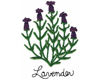 Machine Embroidery Design Lavender Embroidery PES Instant Download 4x4 ...