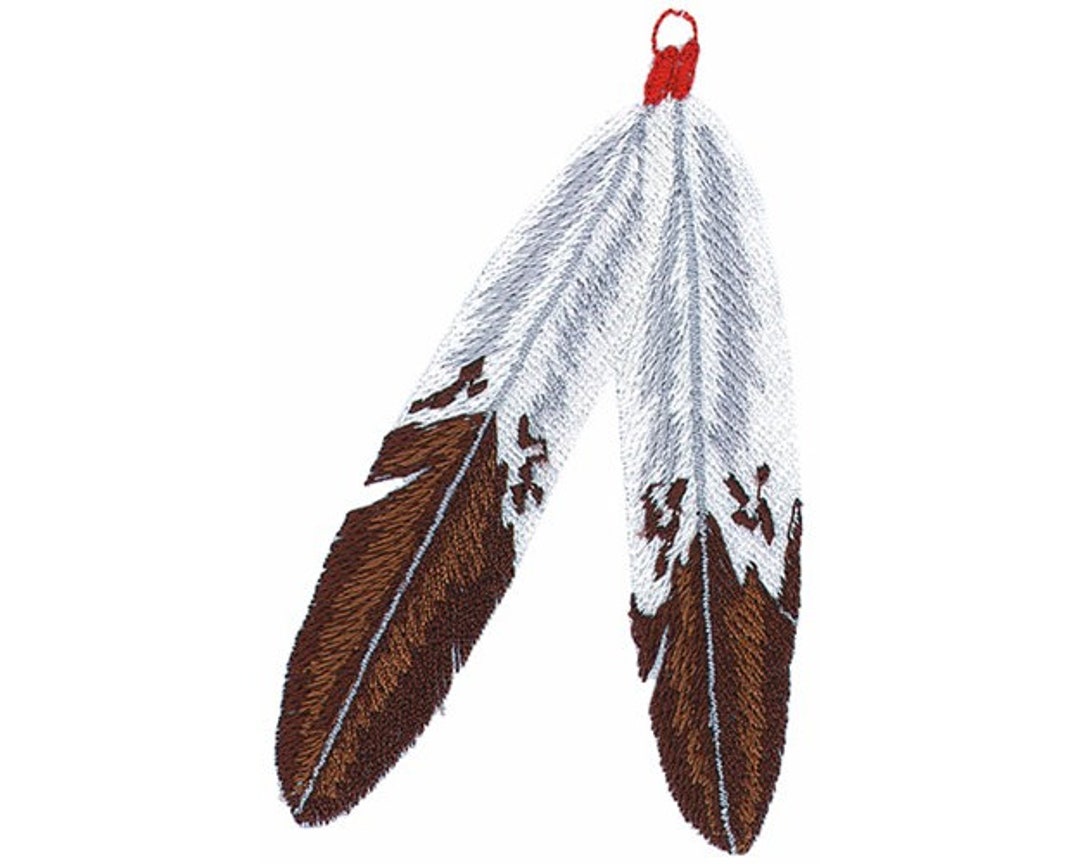 Two Indian Feathers - Machine Embroidery Design - Etsy