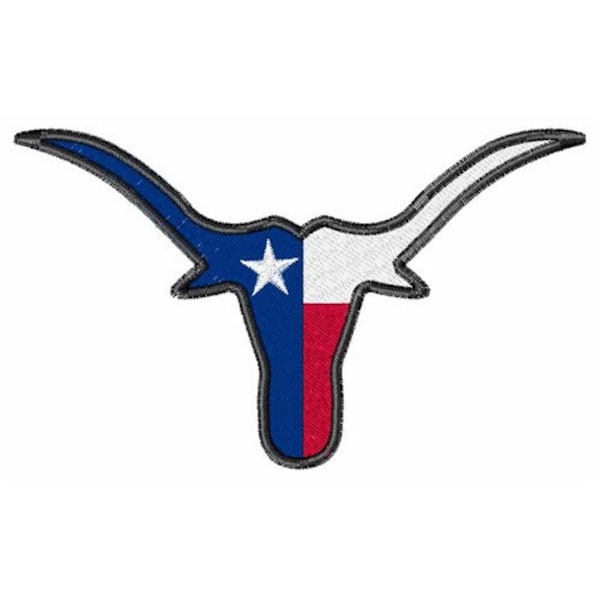 Texas Longhorn Embroidery Design - Etsy