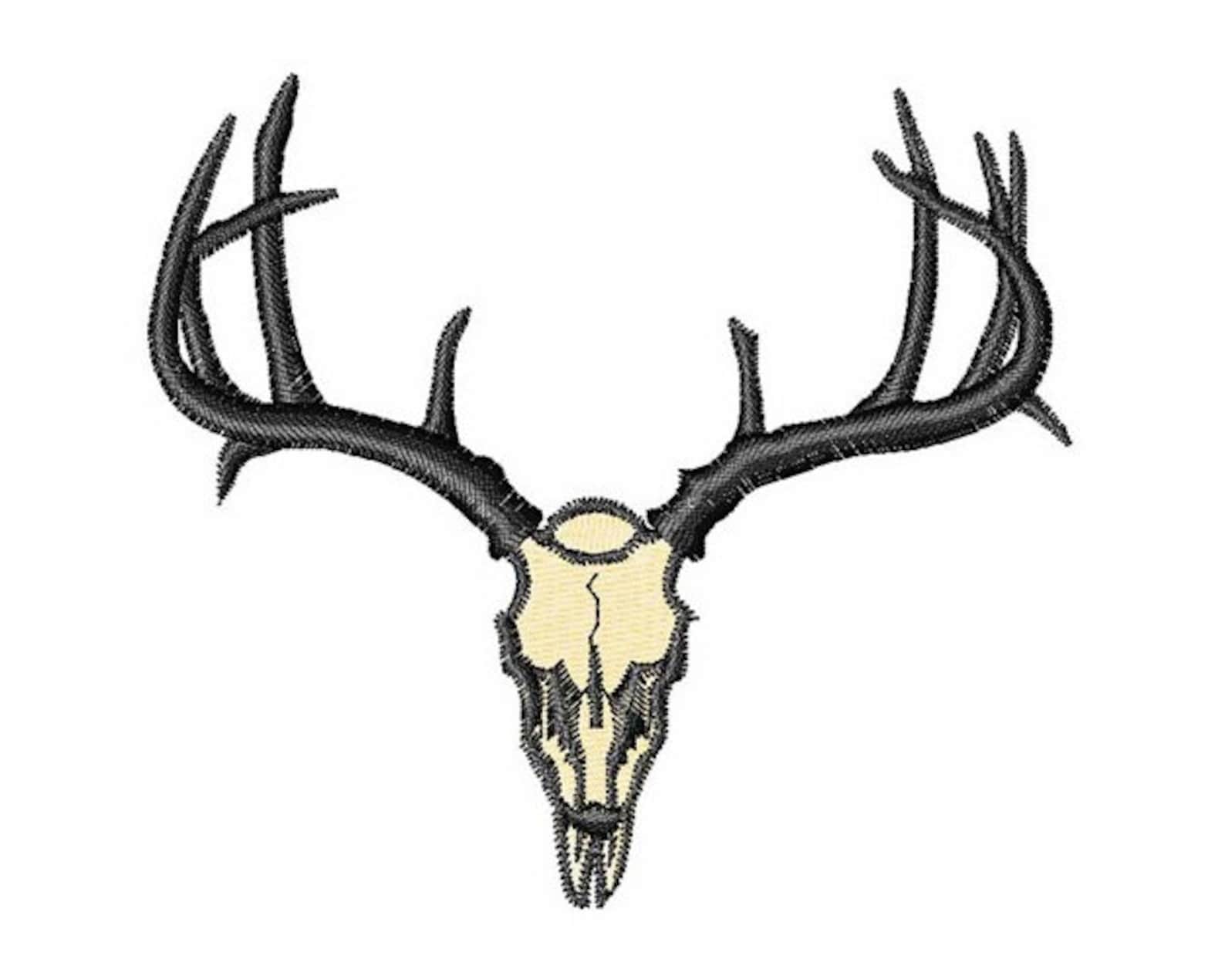 Deer Skull - Machine Embroidery Design - Etsy