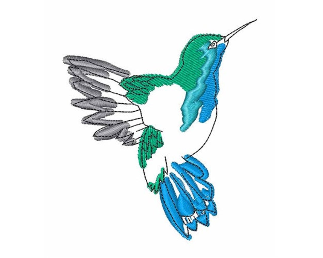 Hummingbird - Machine Embroidery Design - Etsy