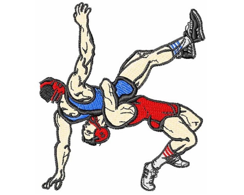 Wrestlers - Machine Embroidery Design - Etsy