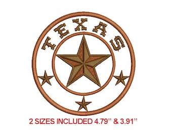Machine Embroidery Design Texas Star Collection Lone Star Two Color 8 ...