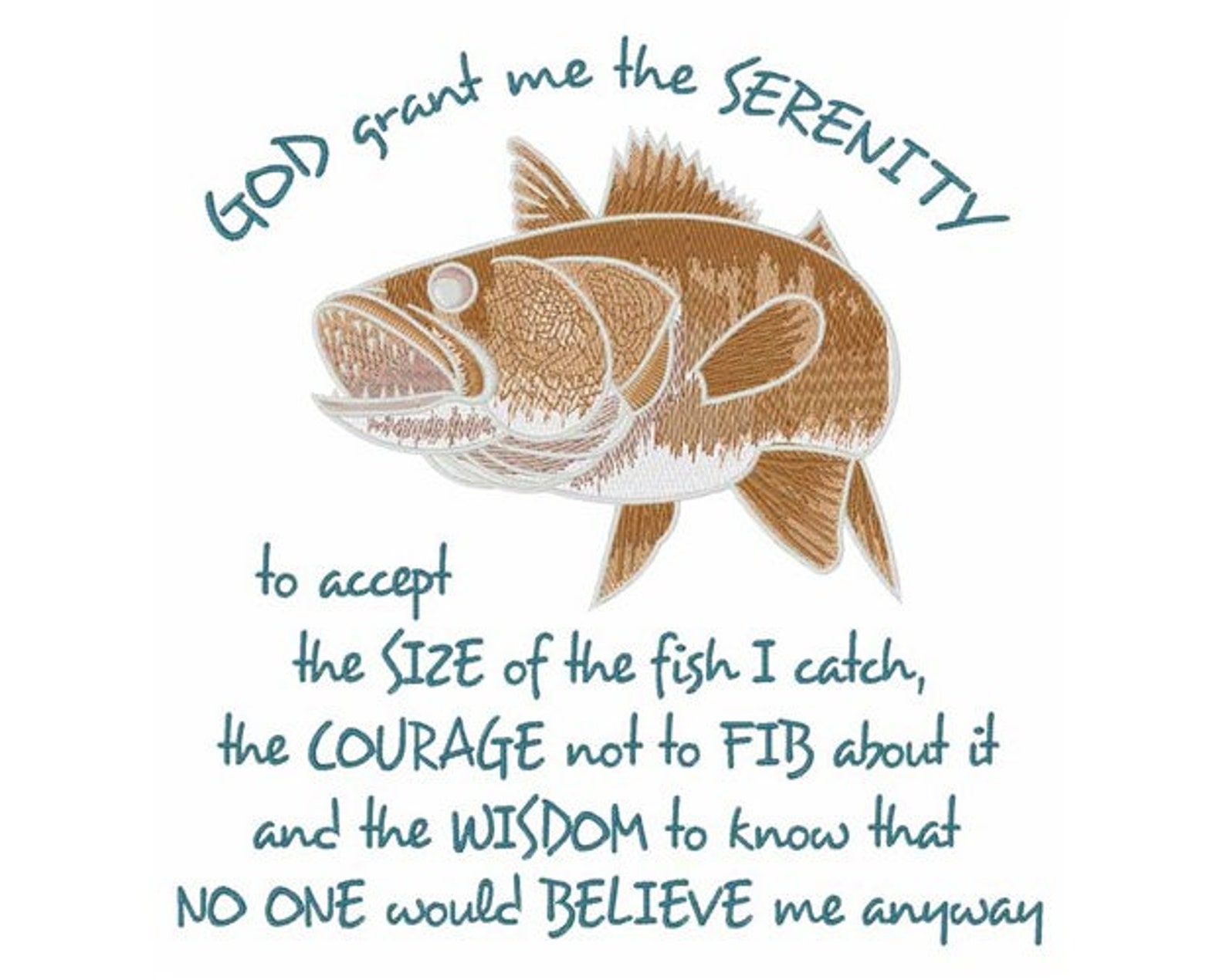 A Fishermans Prayer - Machine Embroidery Design - Etsy