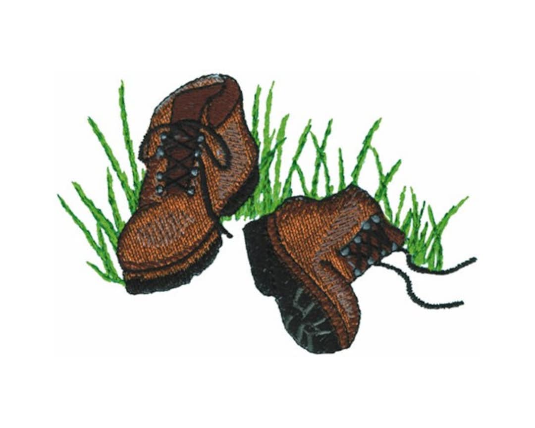 Hiking Boots - Machine Embroidery Design - Etsy