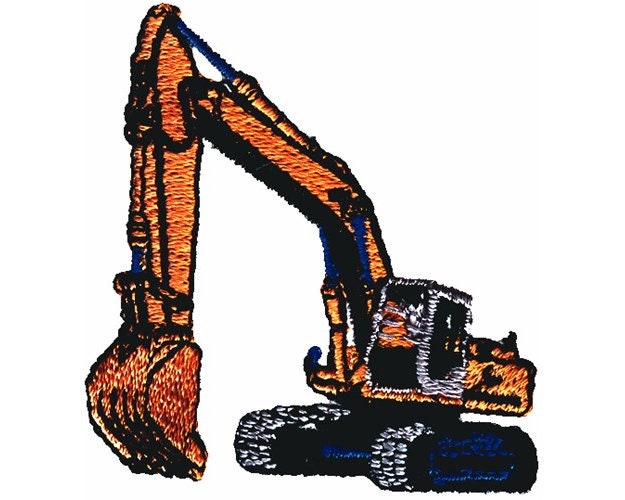 Excavator - Machine Embroidery Design - Etsy