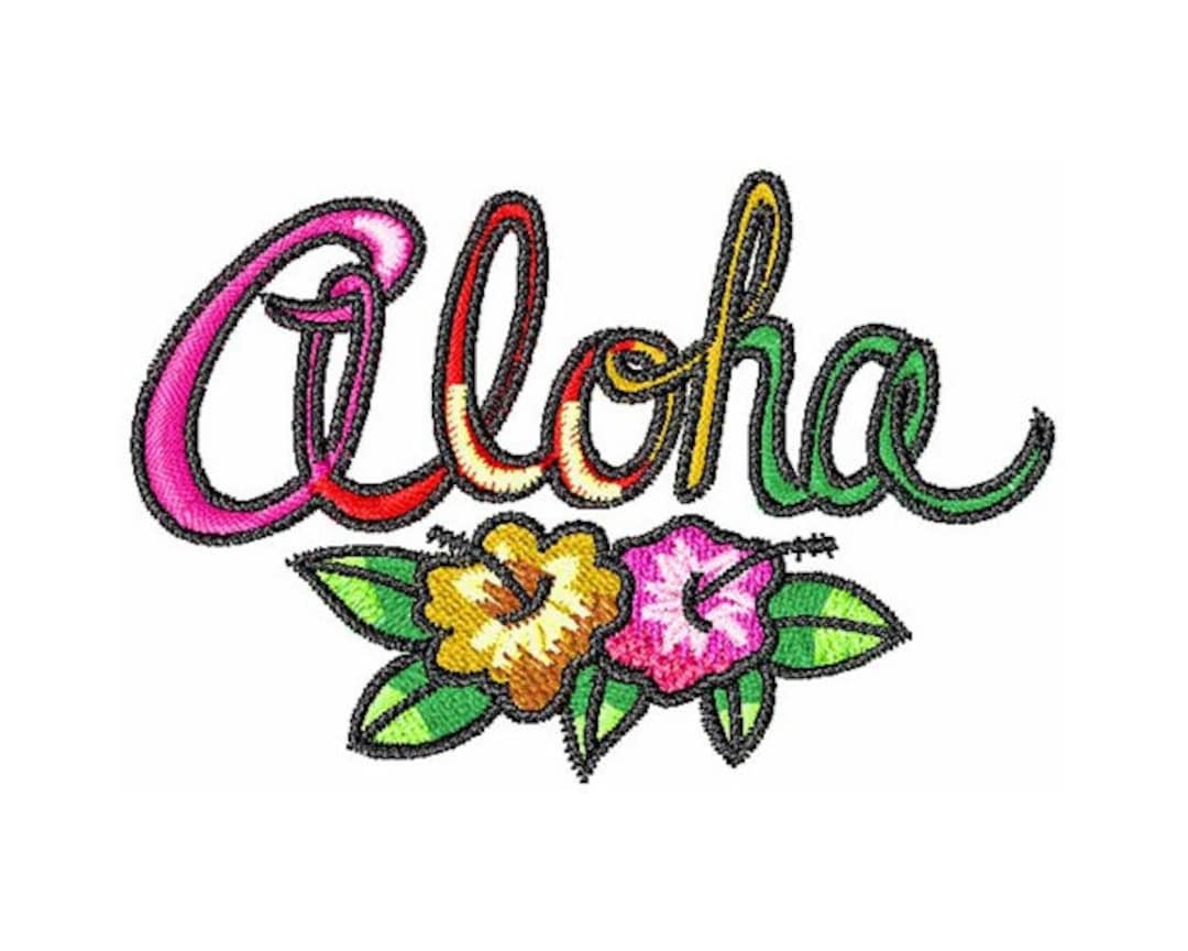 Aloha Machine Embroidery Design - Etsy