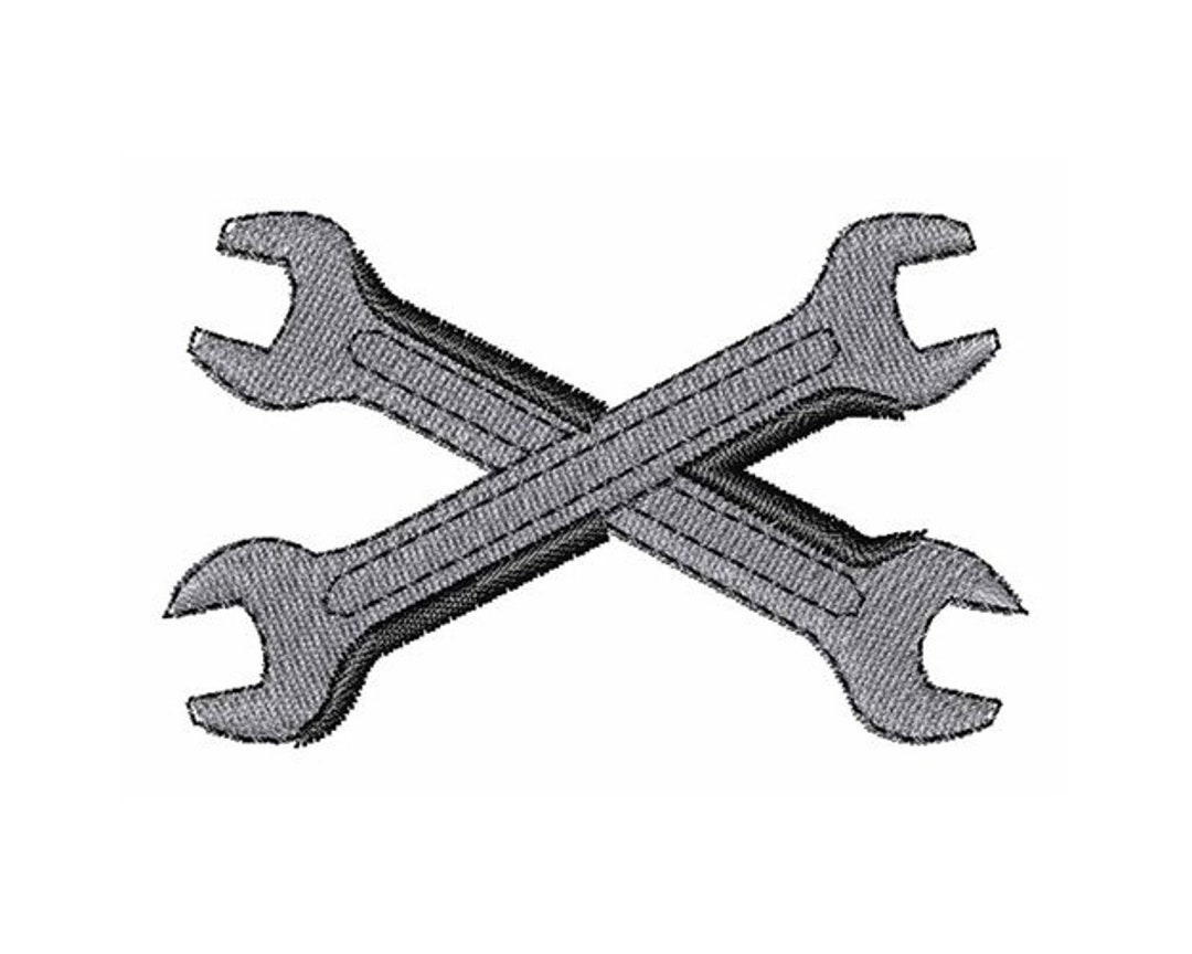 Crossed Wrenches - Machine Embroidery Design - Etsy