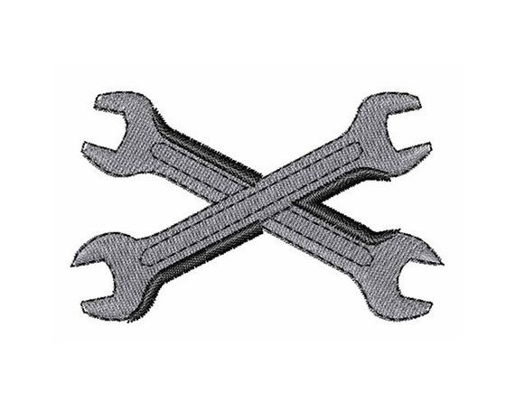 Crossed Wrenches Machine Embroidery Design - Etsy