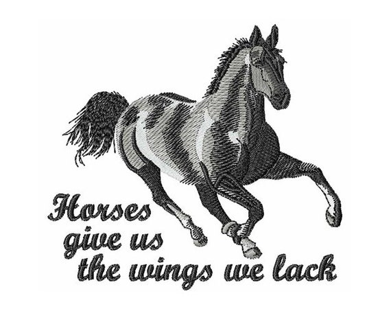 Running Horse Machine Embroidery Design - Etsy