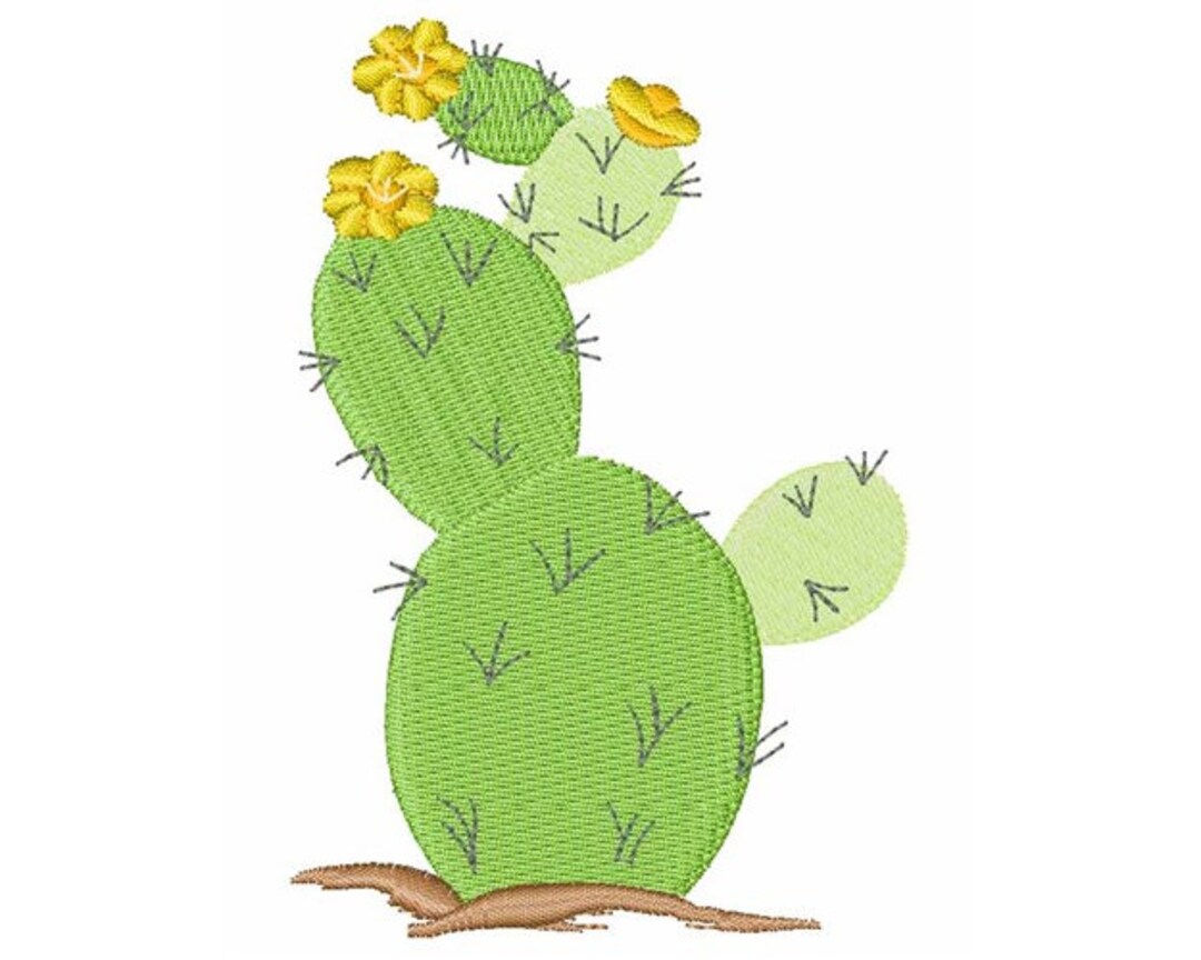 Blooming Cactus - Machine Embroidery Design - Etsy
