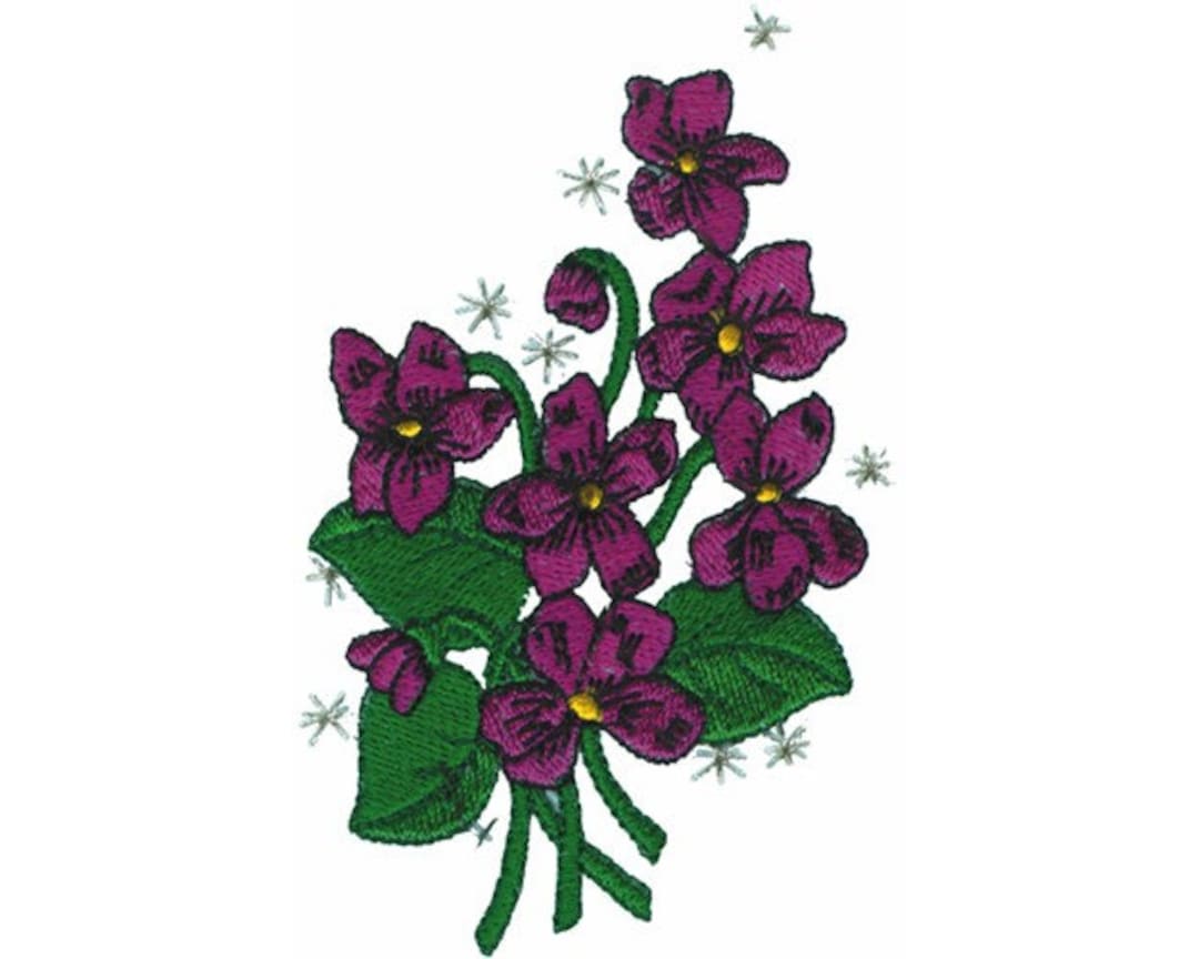 Violets - Machine Embroidery Design - Etsy