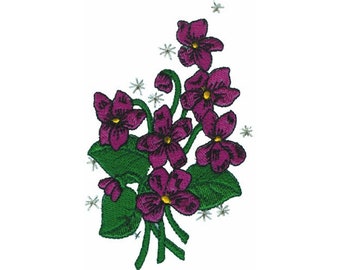 Violet Floral Arrangement Embroidery Design. Machine Embroidery Design ...
