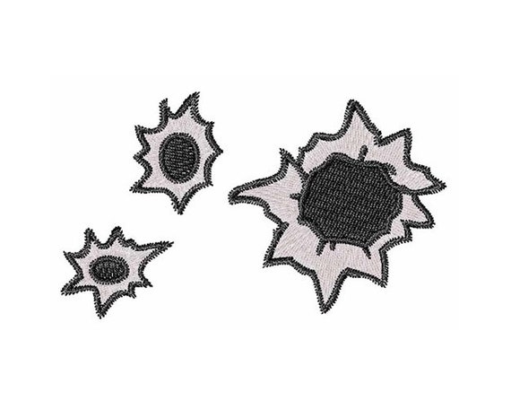 Bullet Holes Machine Embroidery Design - Etsy