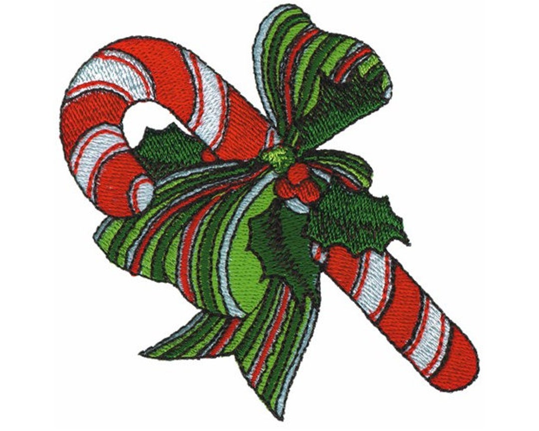 Candy Cane - Machine Embroidery Design - Etsy