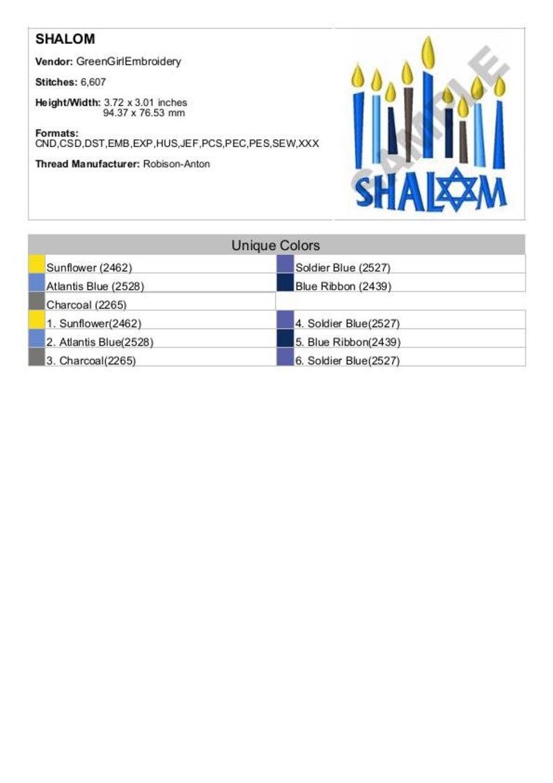 Shalom Machine Embroidery Design - Etsy