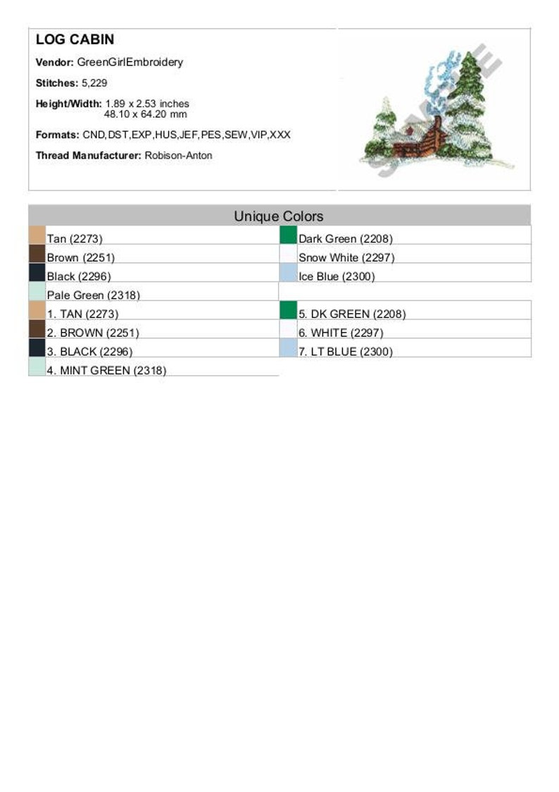 Log Cabin Machine Embroidery Design - Etsy