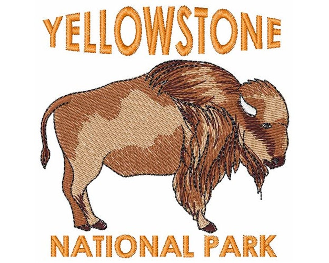 Yellowstone National Park - Machine Embroidery Design - Etsy