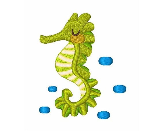 Seahorse Machine Embroidery Design - Etsy