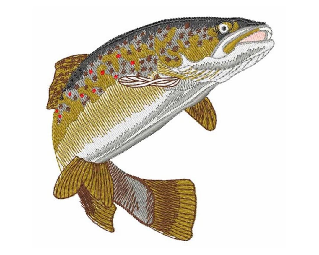 Brown Trout - Machine Embroidery Design - Etsy