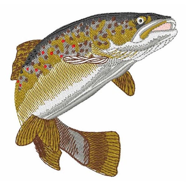 Brown Trout Embroidery - Etsy