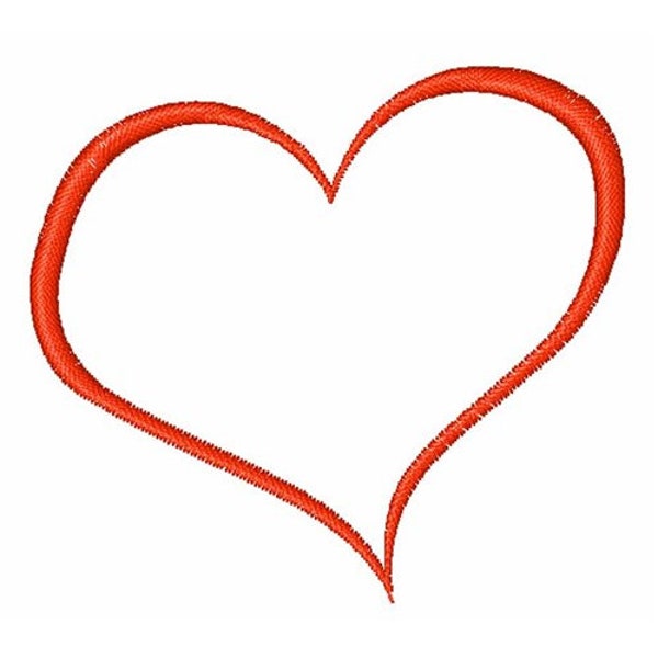 Small Heart Outline Embroidery - Etsy