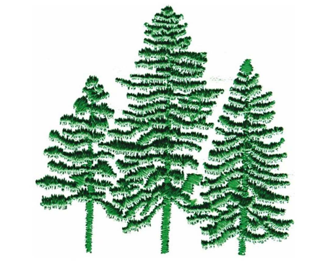 Pine Trees - Machine Embroidery Design - Etsy
