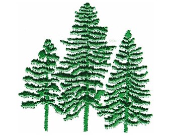 Pine Trees Machine Embroidery Design - Etsy