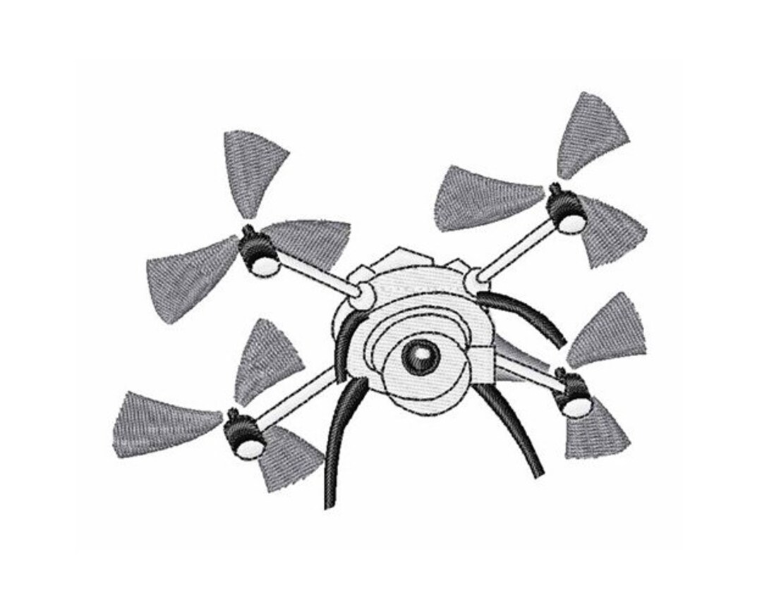 Drone Quadcopter Machine Embroidery Design - Etsy