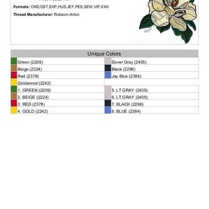 Magnolia - Machine Embroidery Design - Etsy