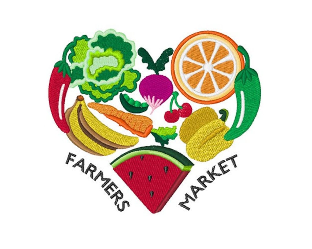 Farmers Market - Machine Embroidery Design - Etsy