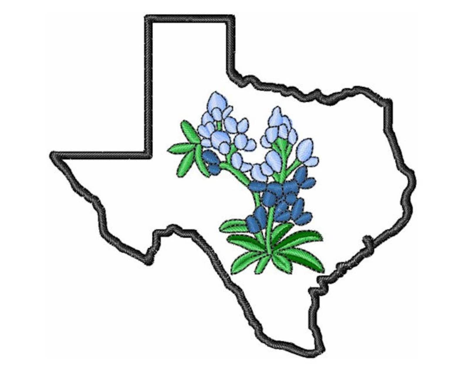Texas Bluebonnets - Machine Embroidery Design - Etsy