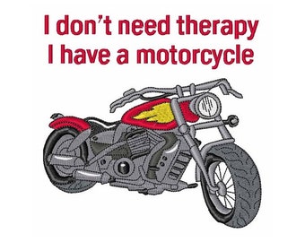Motorcycle Embroidery Machine Embroidery Design - Etsy