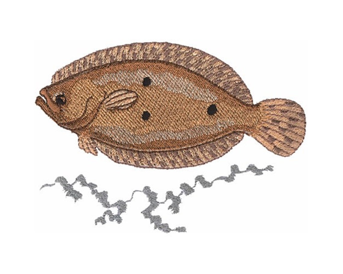 Gulf Flounder - Machine Embroidery Design - Etsy