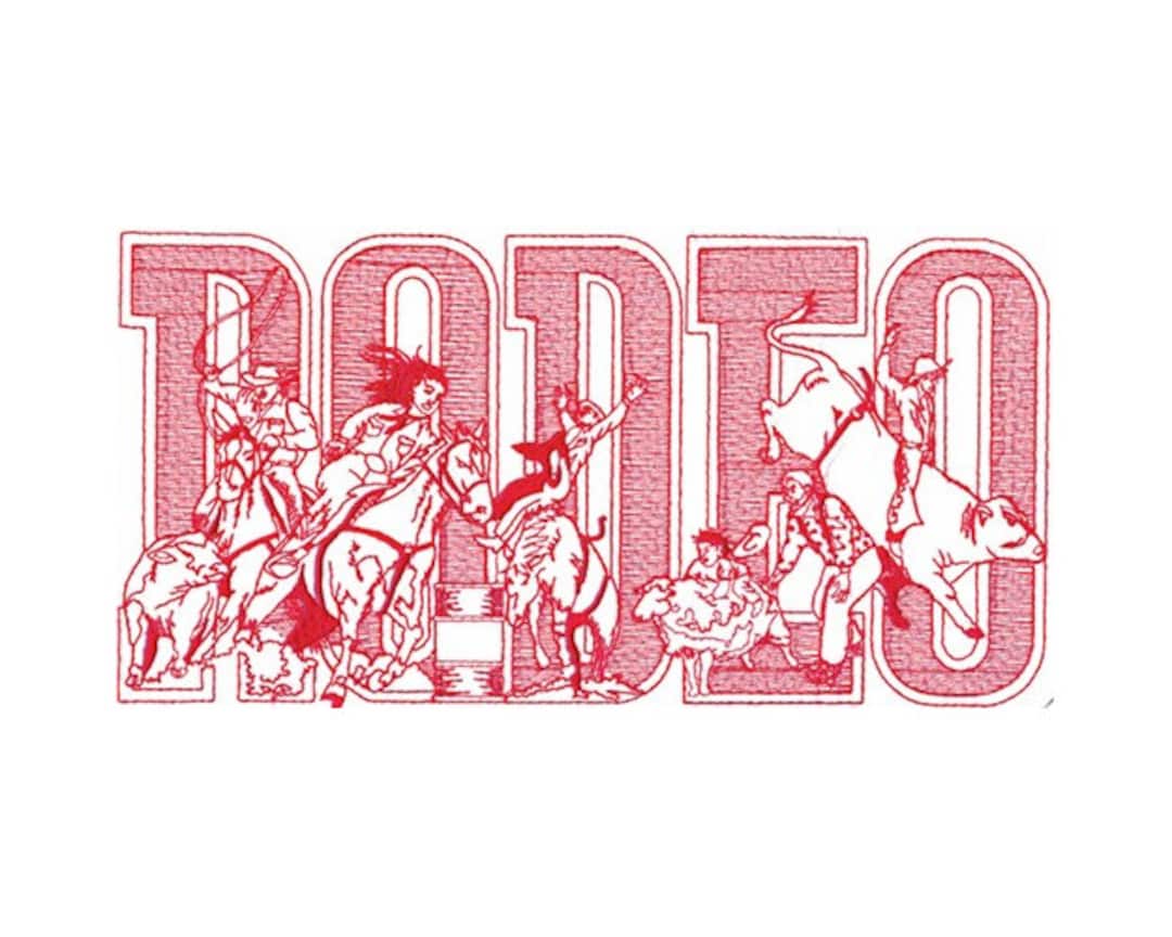 Rodeo Logo - Machine Embroidery Design - Etsy