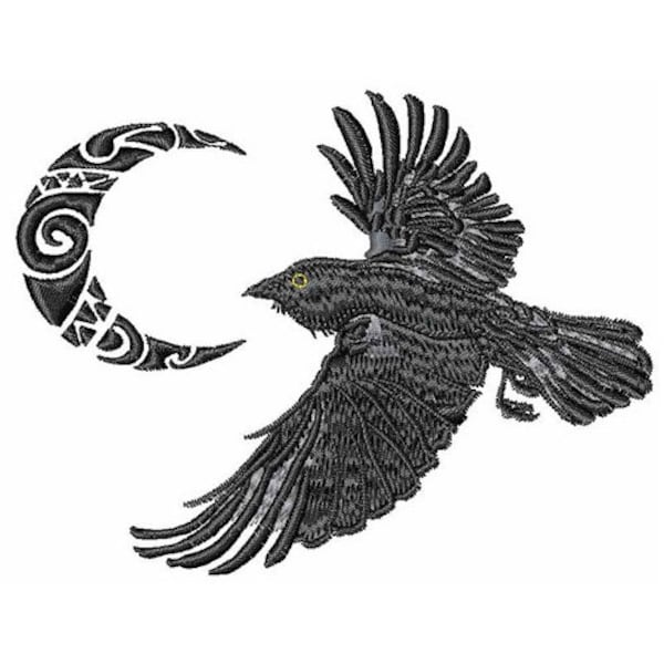 Raven Embroidery - Etsy