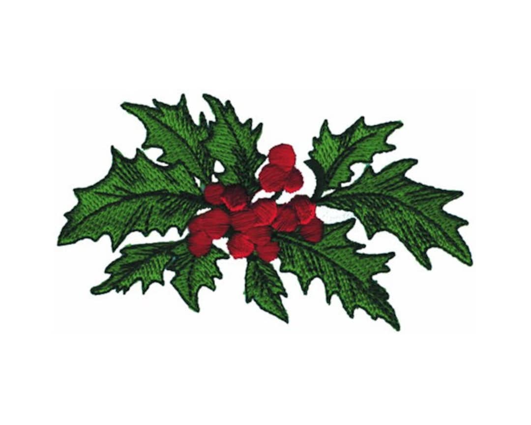 Holly and Berries - Machine Embroidery Design - Etsy