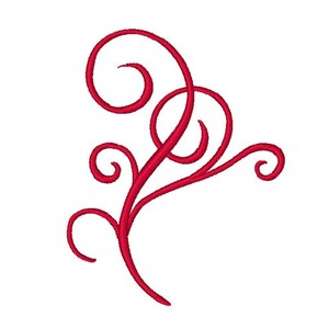 Swirl Accent - Machine Embroidery Design - Etsy