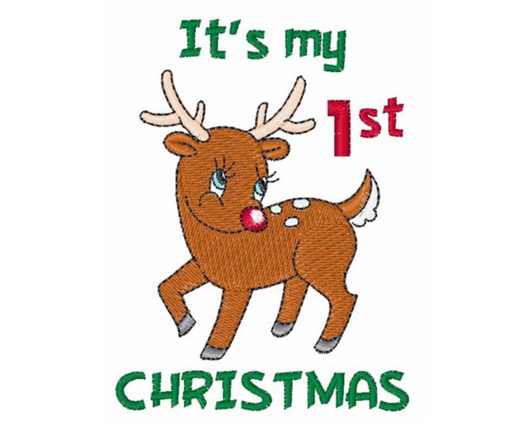 My First Christmas - Machine Embroidery Design - Etsy