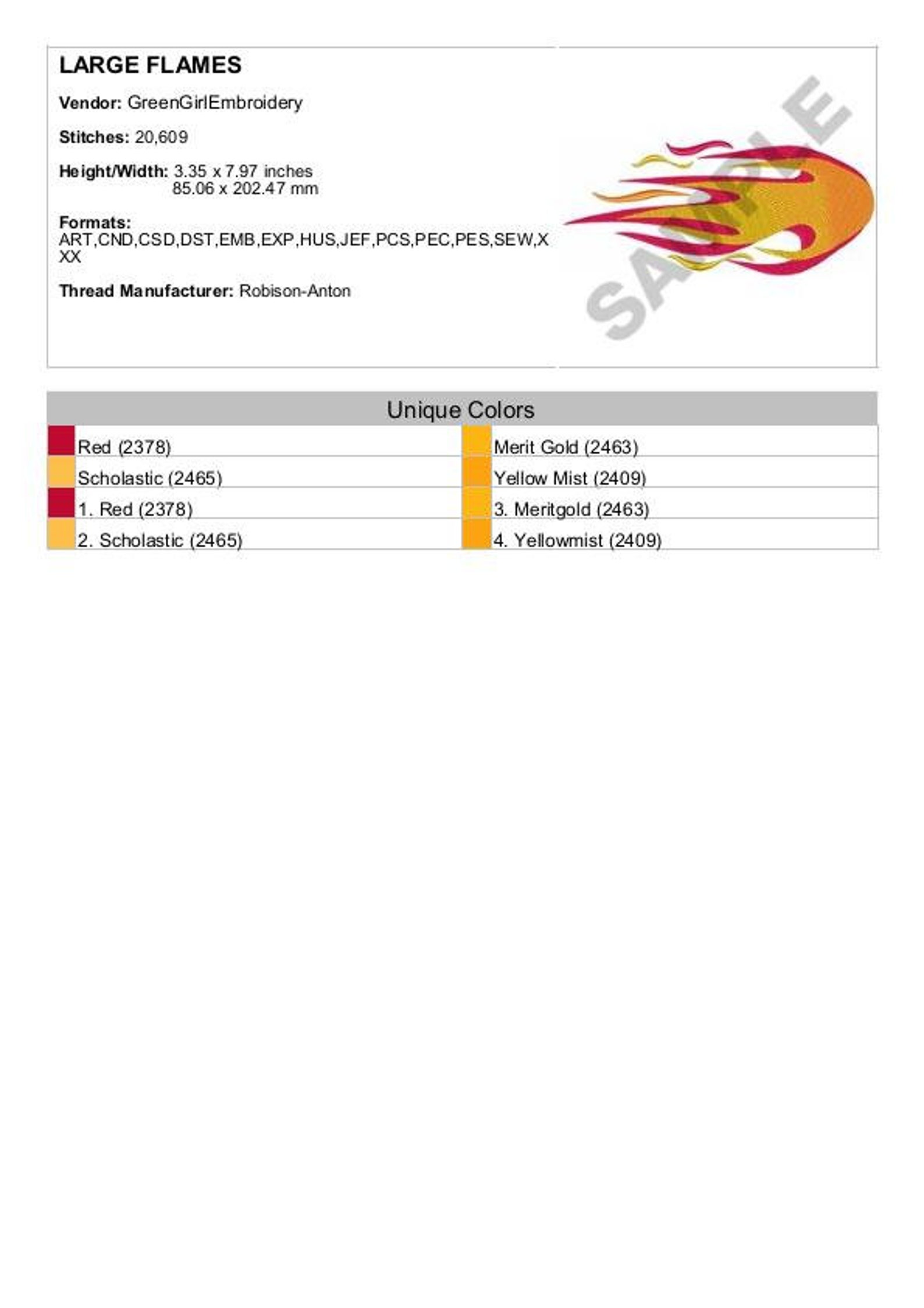 Large Flames - Machine Embroidery Design - Etsy