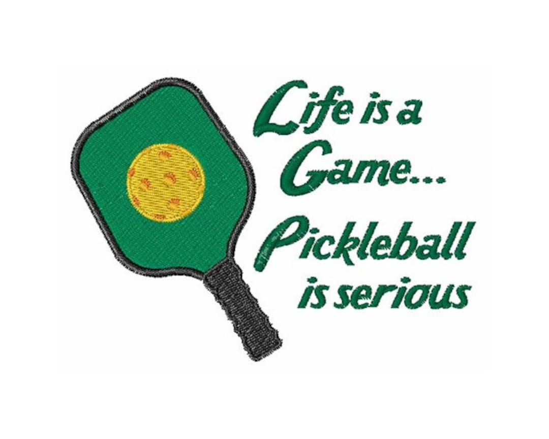 Pickleball is Serious - Machine Embroidery Design - Etsy